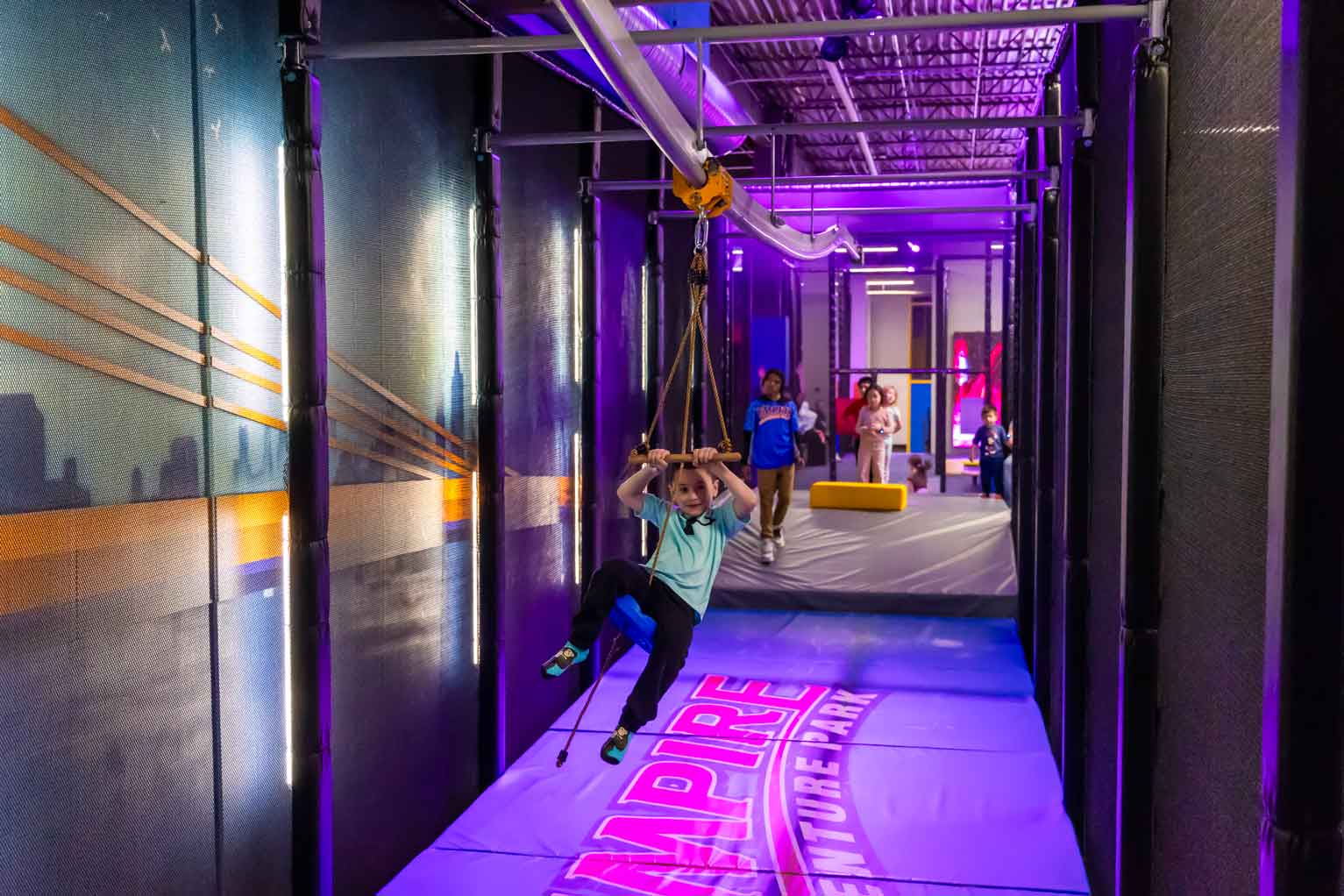 Gliderail Zipline at Empire Adventure Park in Long Island